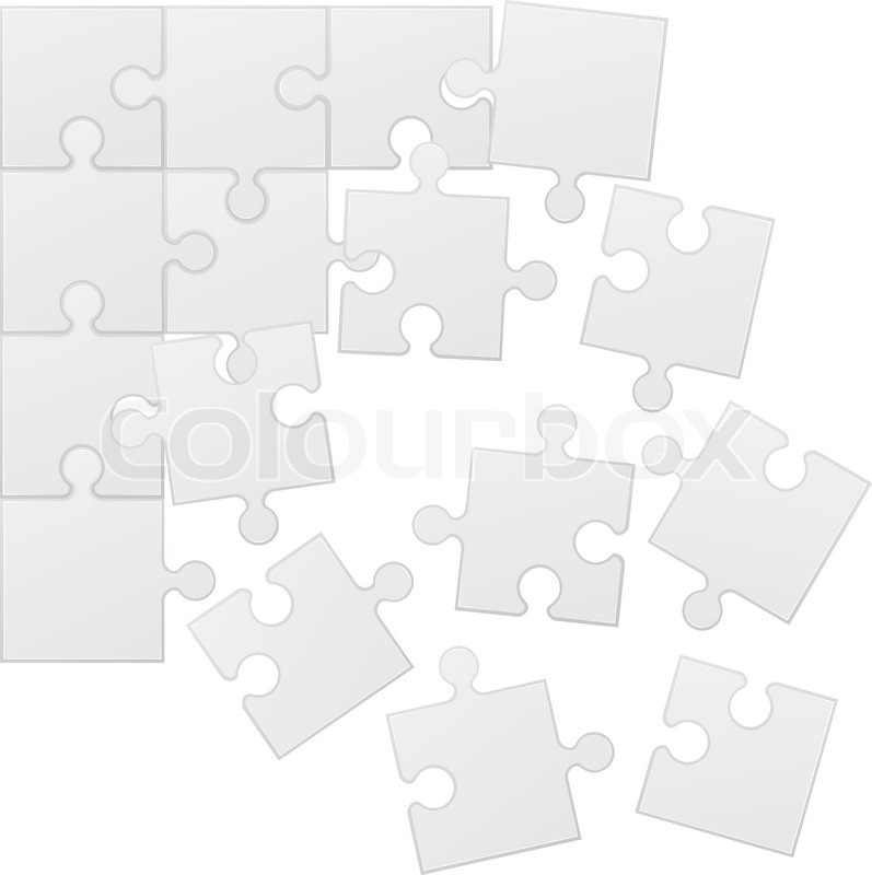 Square puzzle vector illustration ... | Stock vector | Colourbox