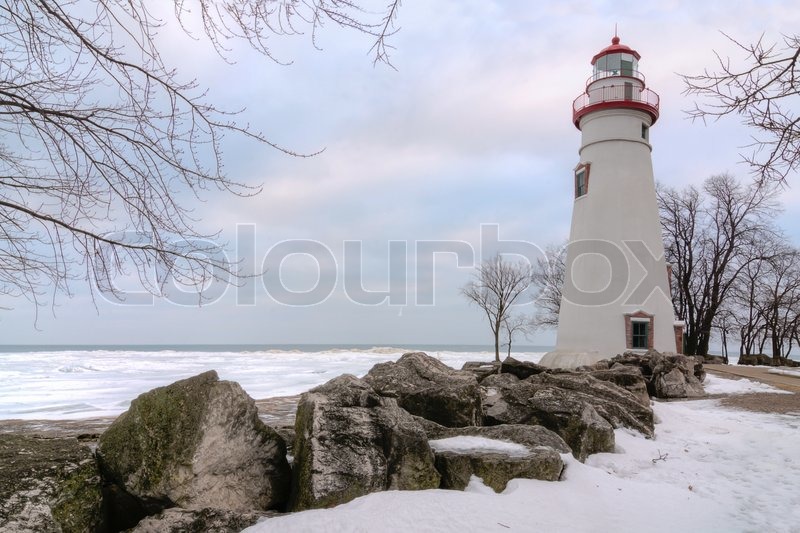 The historic Marblehead Lighthouse in ... | Stock image | Colourbox