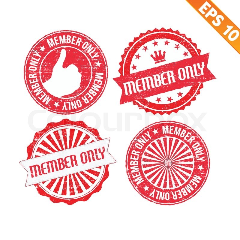 Stamp sticker member only collection ... | Stock vector | Colourbox