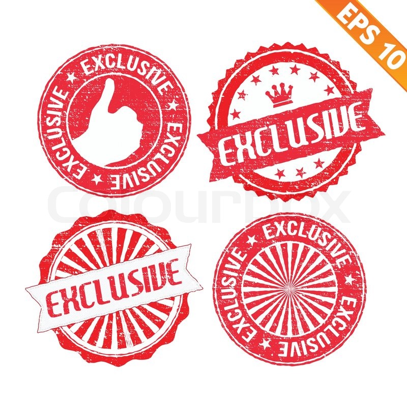 Stamp sticker exclusive collection - ... | Stock vector | Colourbox