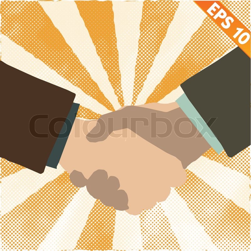 Hand shaking - Vector illustration - ... | Stock vector | Colourbox