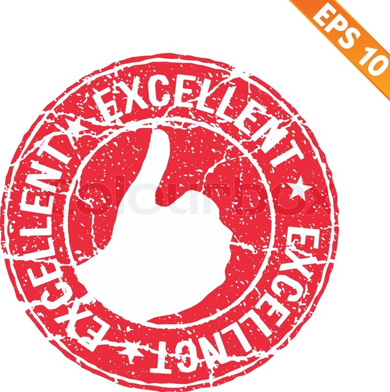 Excellent rubber stamp - Vector ... | Stock vector | Colourbox