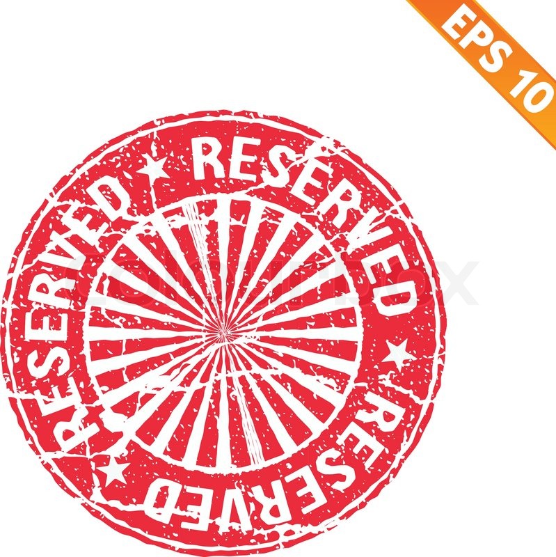 Rubber stamp reserved - Vector ... | Stock vector | Colourbox