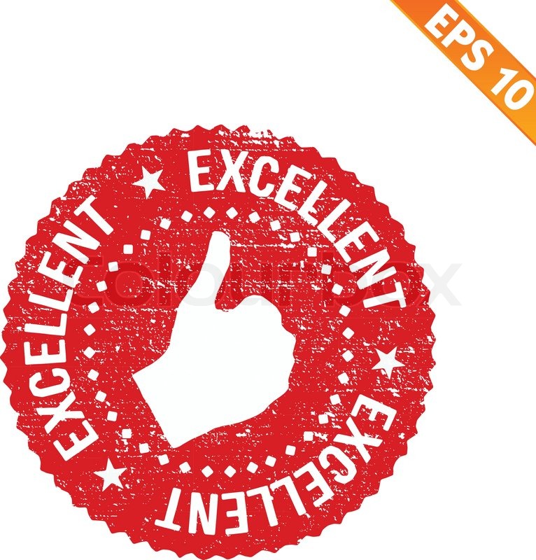 Rubber stamp excellent - Vector ... | Stock vector | Colourbox