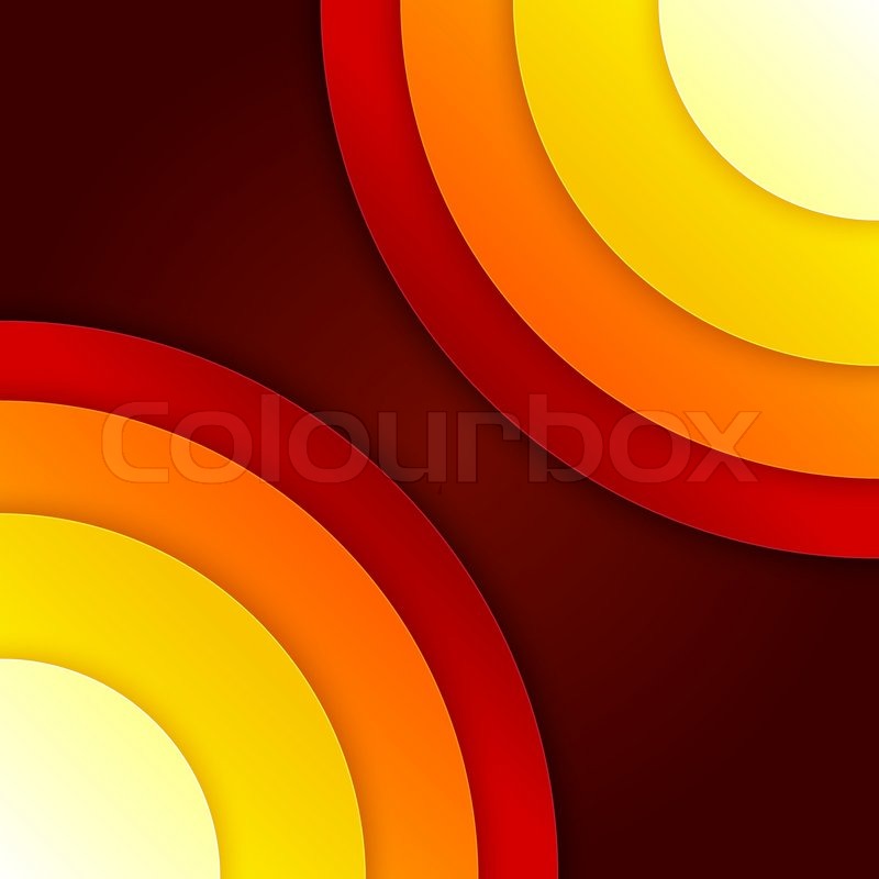 Abstract red and orange circles ... | Stock vector | Colourbox