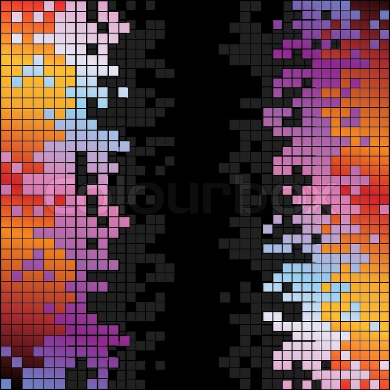 Abstract rainbow colorful pixels ... | Stock vector | Colourbox