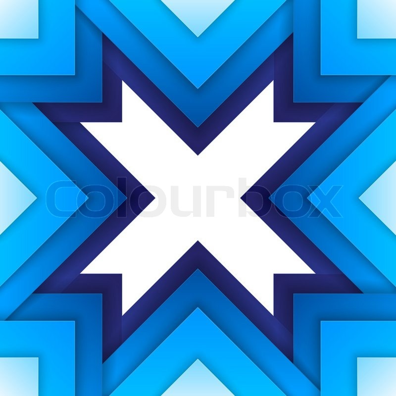 Blue triangle shapes snowflake ... | Stock vector | Colourbox