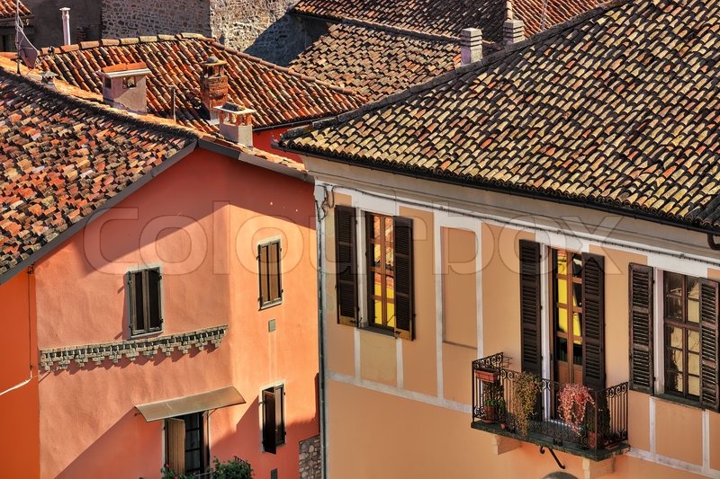 Typical italian houses and tiled roofs ... | Stock Photo | Colourbox