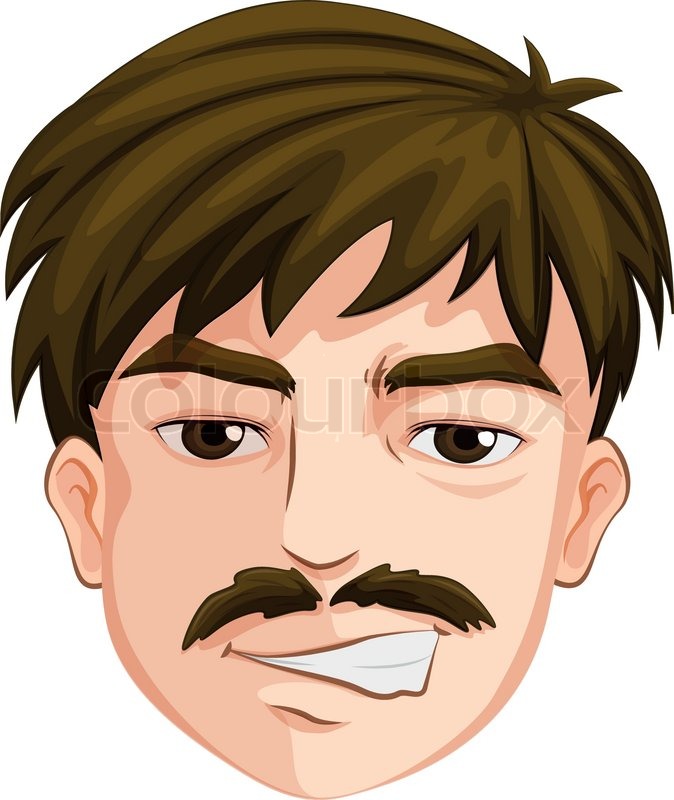Illustration of a man's head on a ... | Stock vector | Colourbox