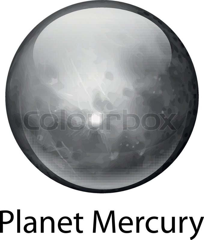 Illustration of the planet Mercury | Stock vector | Colourbox