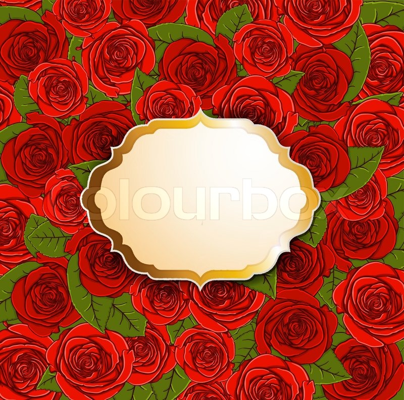Vector decorative background with red ... | Stock vector | Colourbox