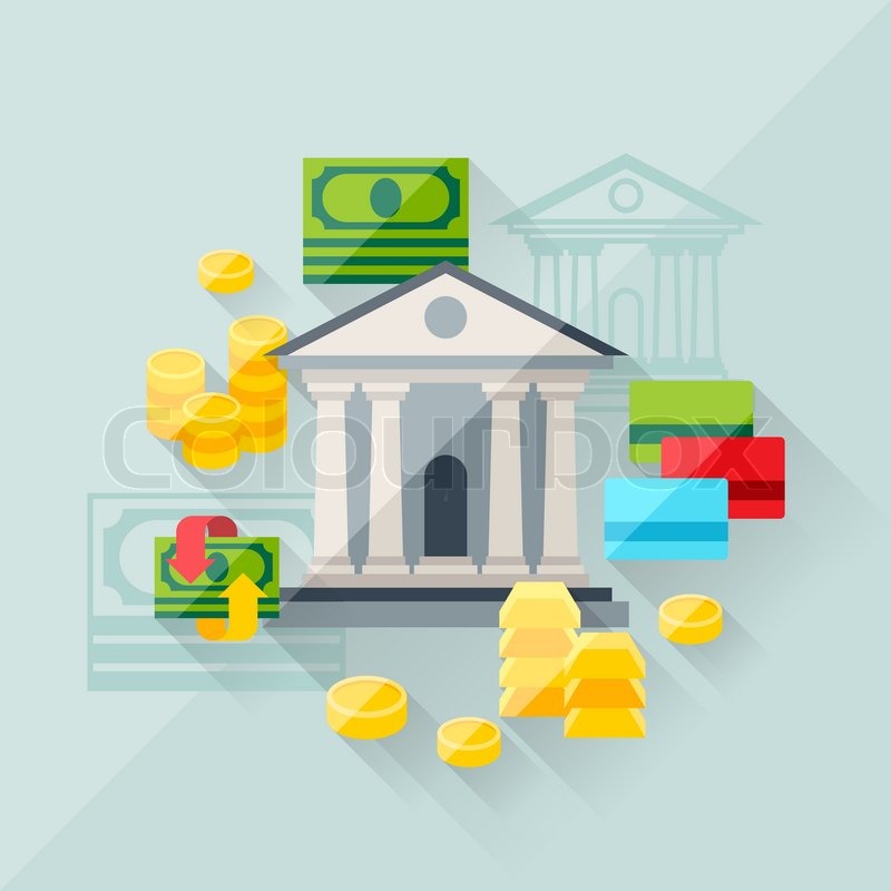 Illustration concept of banking in ... | Stock vector | Colourbox
