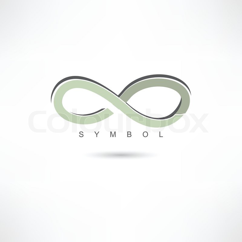 Silver infinite symbol | Stock vector | Colourbox