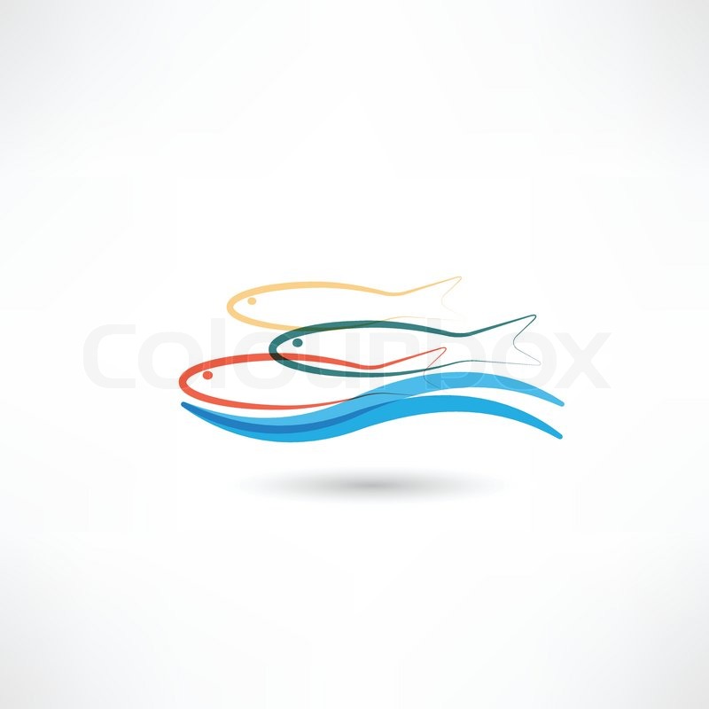 Three fishes icon | Stock vector | Colourbox