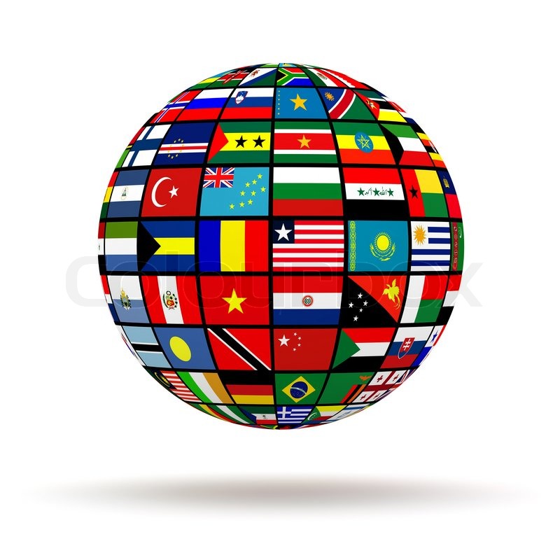 Planet flags. 3d | Stock image | Colourbox