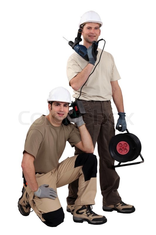 Tradesmen with their tools | Stock image | Colourbox