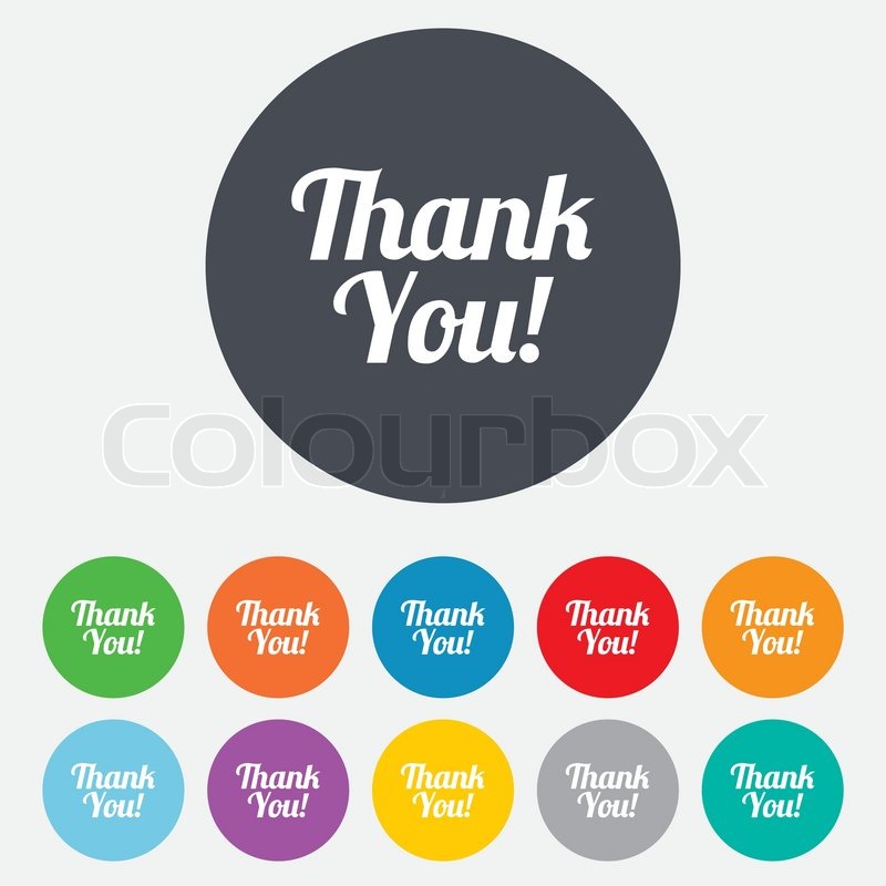 Danke-Schild-Symbol. ... | Stock-Vektor | Colourbox