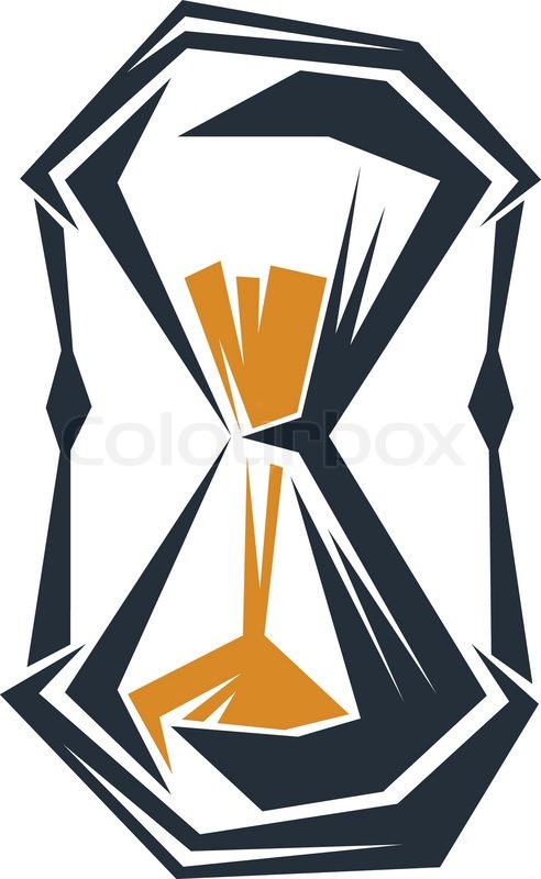 Geometric stylised hour glass motif, ... | Stock vector | Colourbox