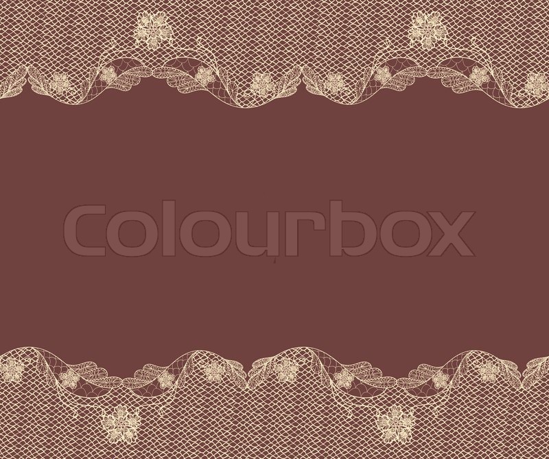 Lace on brown background | Stock image | Colourbox