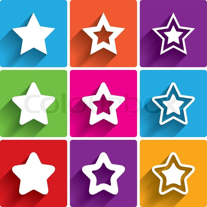 Stern-Symbole. Bewertung Sterne ... | Stock-Vektor | Colourbox