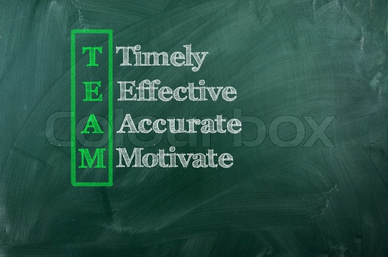 Acronym of Team - Timely , Effective ... | Stock image | Colourbox