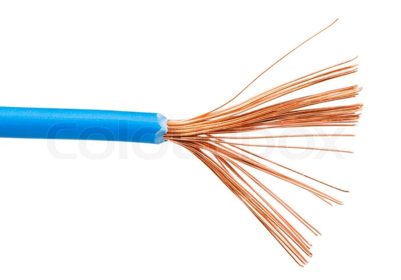 Exposed cables and wires. Studio shot ... | Stock image | Colourbox