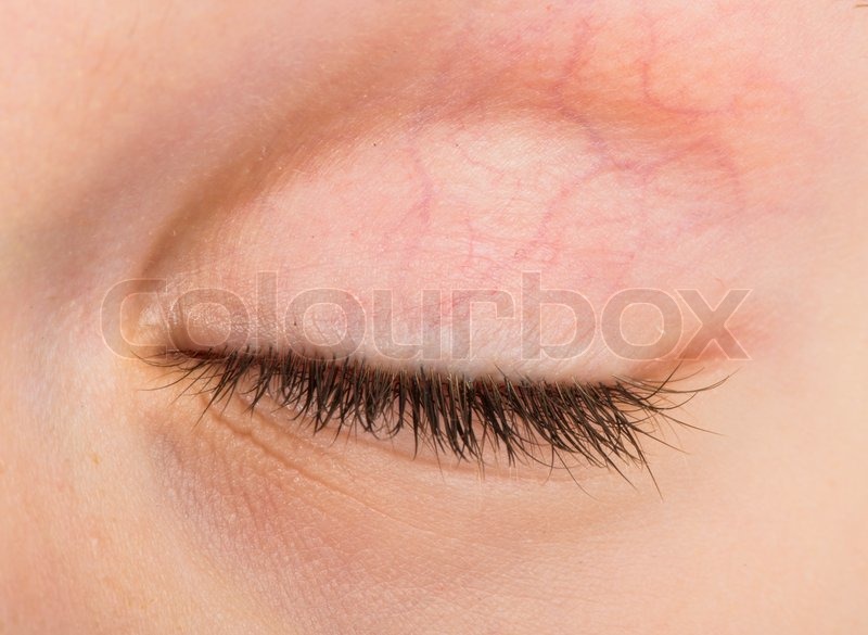 Human eye closed. Close up studio shot | Stock image | Colourbox