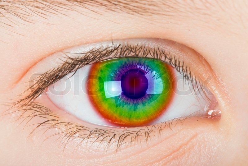Human eye and light spectrum colors. ... | Stock image | Colourbox