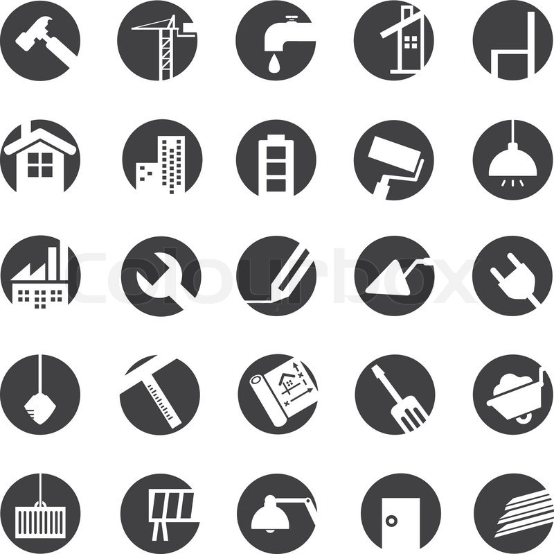 Bau-Symbole | Stock-Vektor | Colourbox