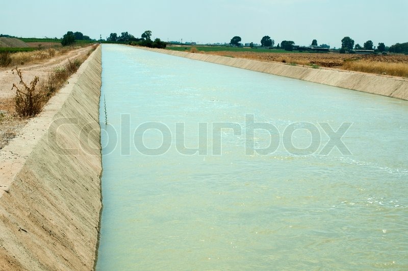 Irrigation canal, watering systems . | Stock image | Colourbox