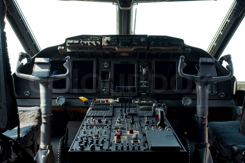 Cockpit of a military aircraft. ... | Stock image | Colourbox