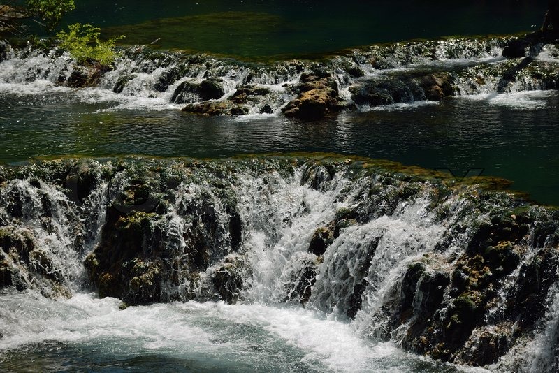 Waterfall with clean and fresh water ... | Stock image | Colourbox