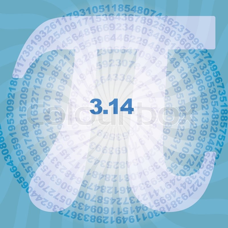 Sequence of number pi digits in spiral | Stock vector | Colourbox
