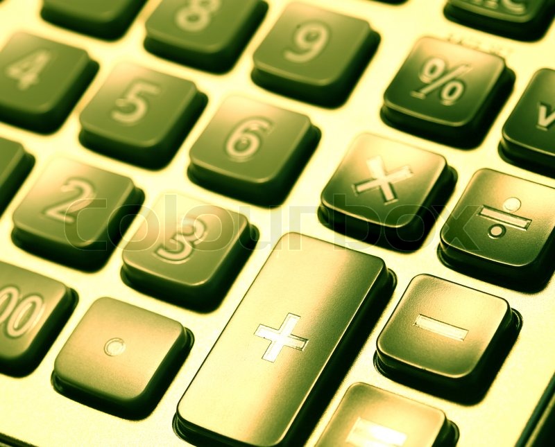 Close up of a digital calculator | Stock image | Colourbox