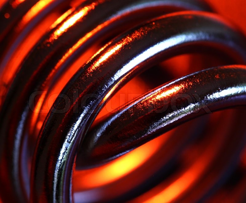 Close up of a heating coil element | Stock image | Colourbox