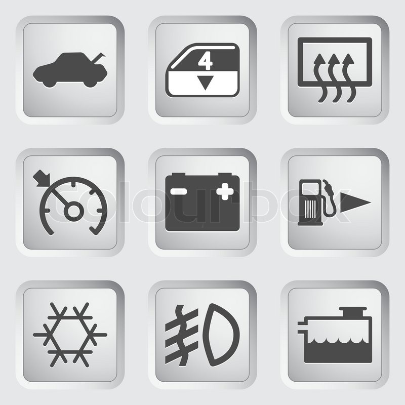 Auto Armaturenbrett Symbole | Stock-Vektor | Colourbox