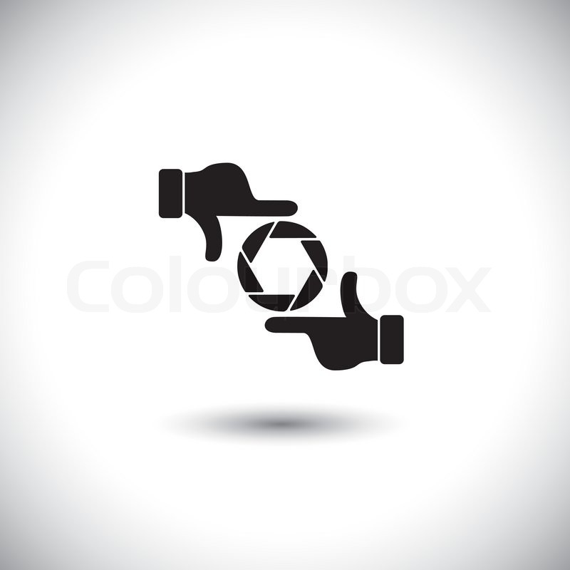 Movie director's hand gesture of ... | Stock vector | Colourbox