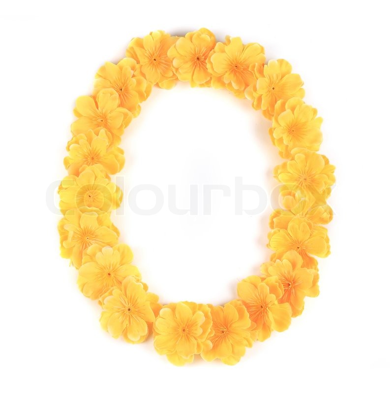 Letter O flower alphabet. Isolated on a ... | Stock image | Colourbox