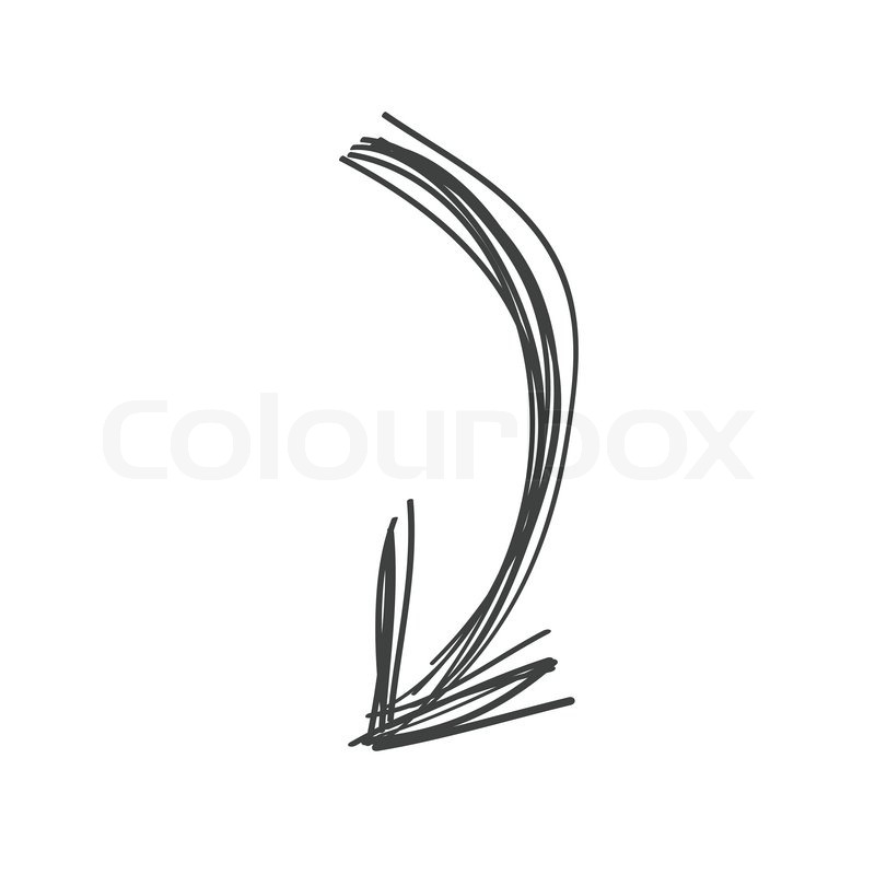 Doodle Arrow Clip Art Black And White
