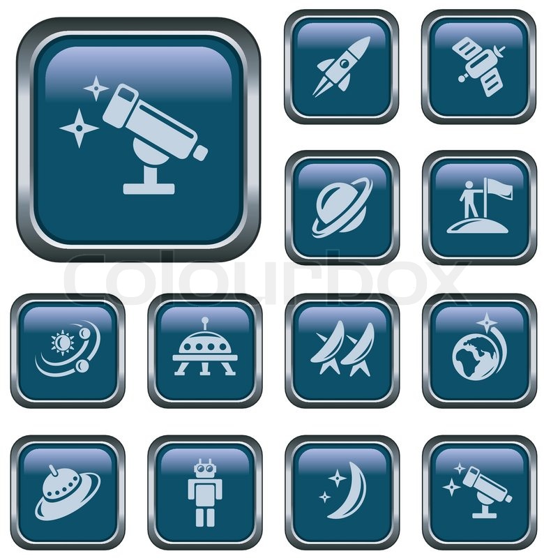 Space button set | Stock vector | Colourbox
