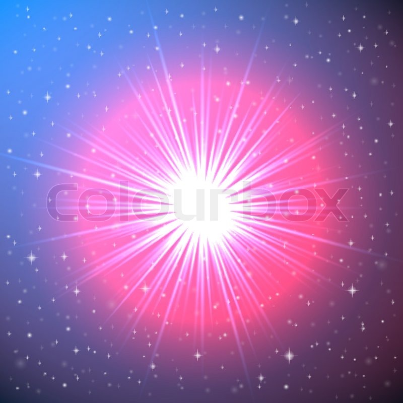 Explosion of a Star in Space - ... | Stock vector | Colourbox