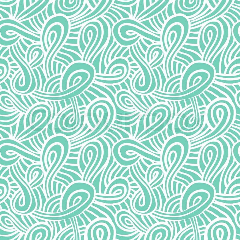 Aqua blue and white waving curls and ... | Stock vector | Colourbox