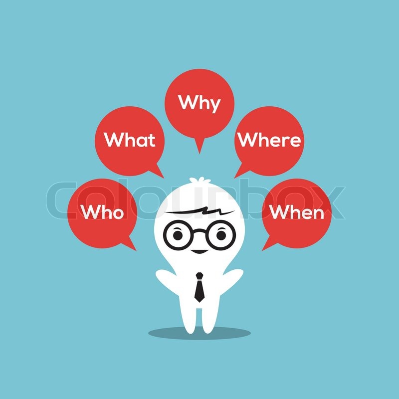 5w strategy : Who, What, Where, When, ... | Stock vector | Colourbox