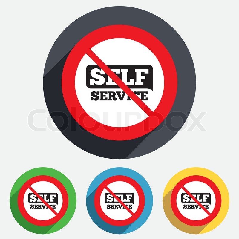No Self service sign icon. Maintenance ... | Stock vector | Colourbox