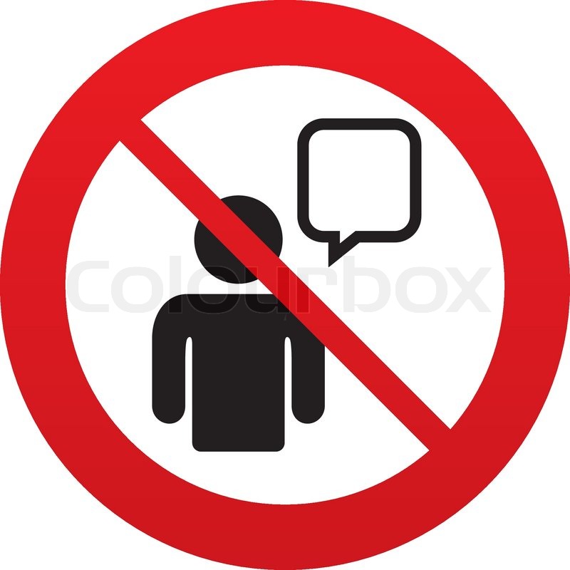No Chat sign icon. Speech bubble ... | Stock vector | Colourbox