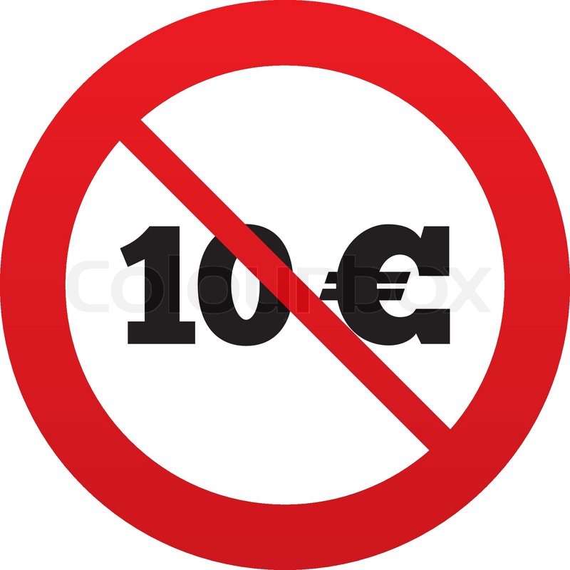 No 10 Euro sign icon. EUR currency ... | Stock vector | Colourbox