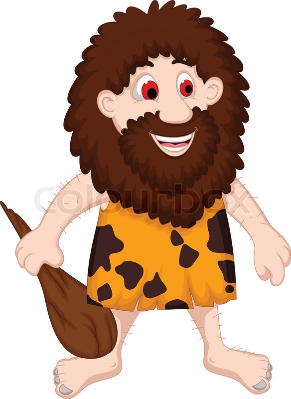 Vector illustration of primitive man ... | Stock vector | Colourbox