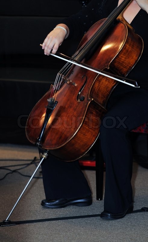 Classical music bass instrument player ... | Stock image | Colourbox