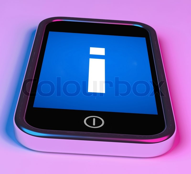 Info Sign On Phone Showing Information ... | Stock image | Colourbox