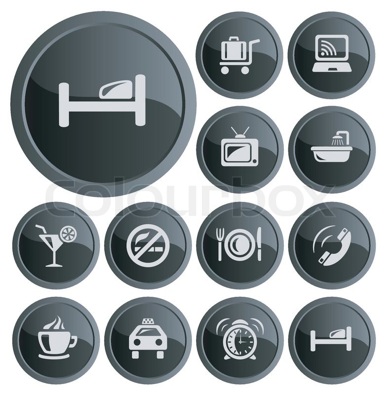 Hotel button set | Stock vector | Colourbox